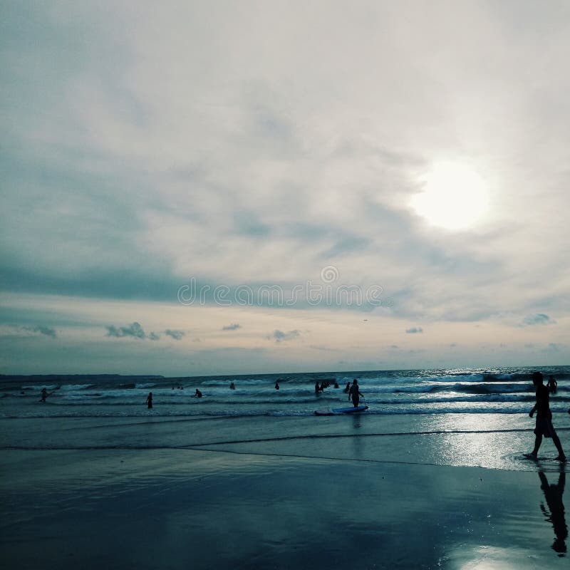 Beach in kuta stock photo. Image of sunset, kuta, beach - 225786562