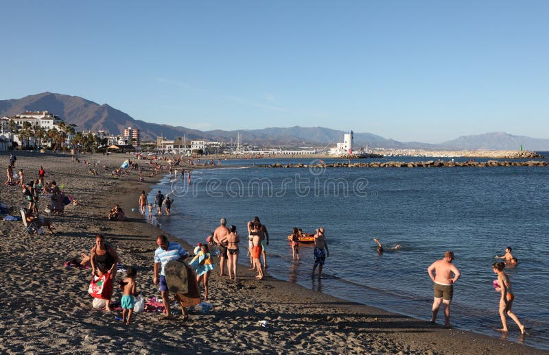 Beach of La Duquesa, Andalusia Spain Editorial Photography - Image of ...