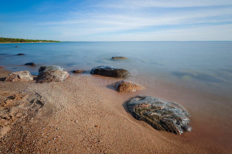 Beach stock photo. Image of edge, landscape, huron, canada - 41396992