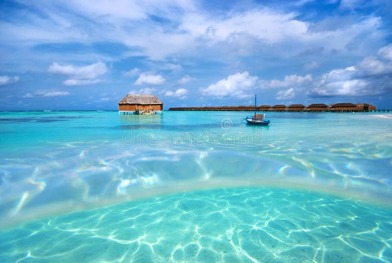 Beach landscape, Maldives stock photo. Image of attol - 19872692