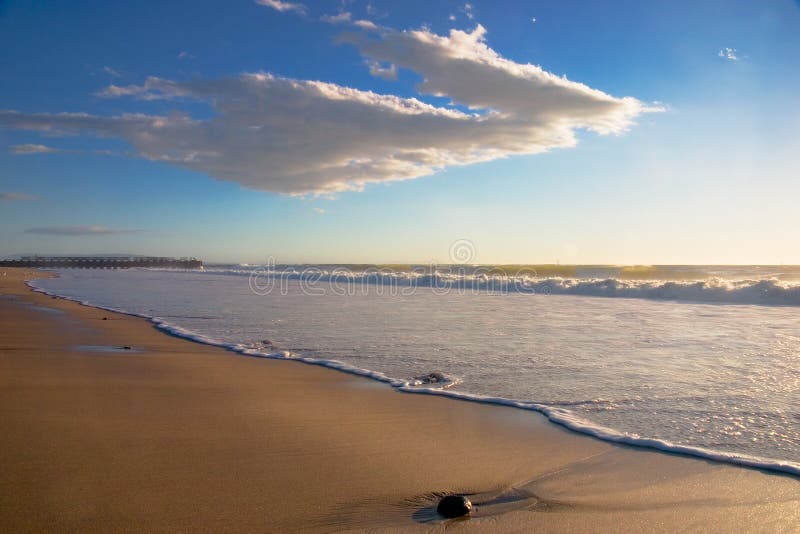 Beach Landscape with Rock Horizontal Stock Image - Image of hawaii ...