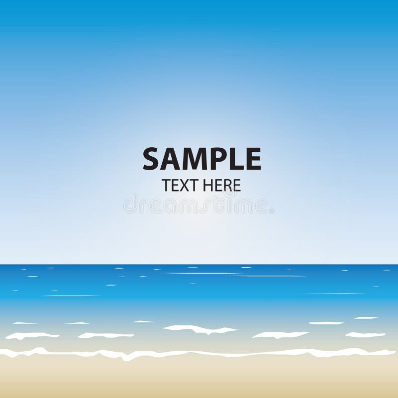 Beach Landscape. Vector Illustration Decorative Background Design Stock ...
