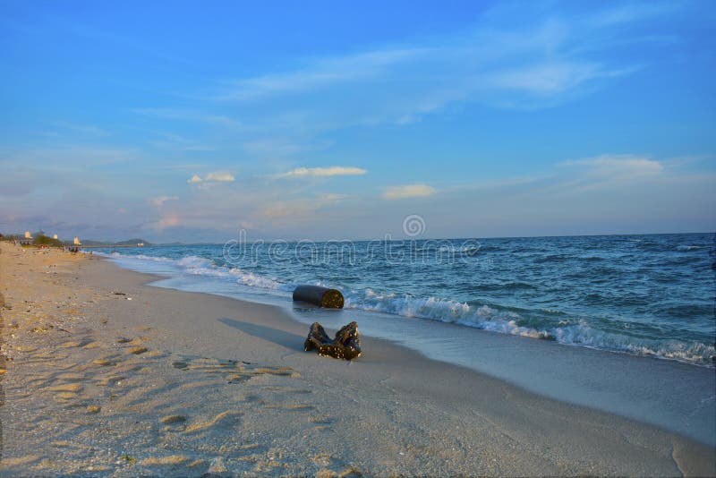 The Beach with Large Rocks on the Beac Stock Image - Image of beaches ...