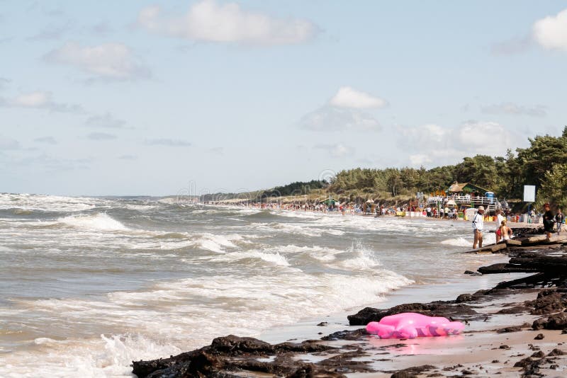 Beach leba stock image. Image of summer, poland, panorama - 59434291
