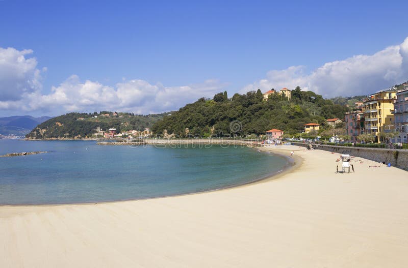 Beach in the Lerici. stock image. Image of liguria, europe - 53981185