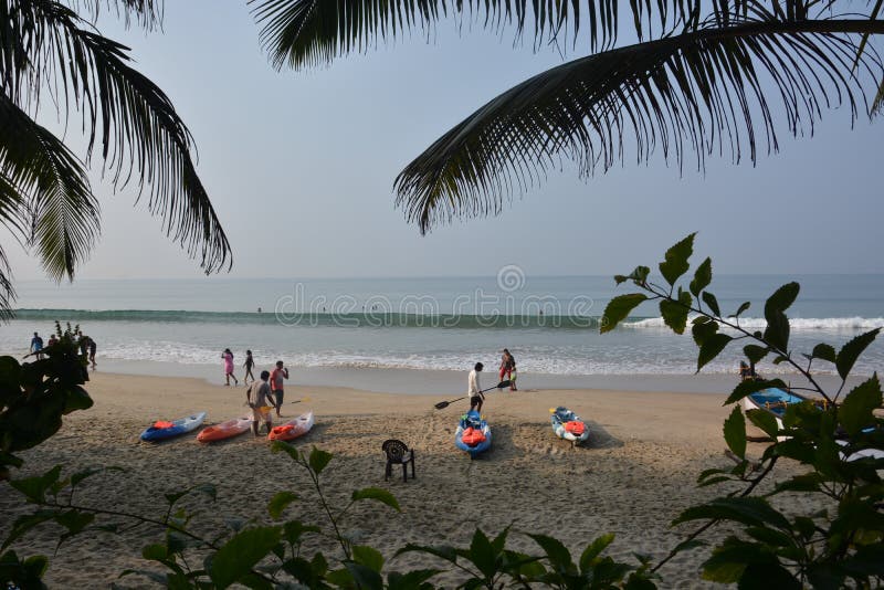 Beach life in Goa editorial stock photo. Image of rock - 73174558
