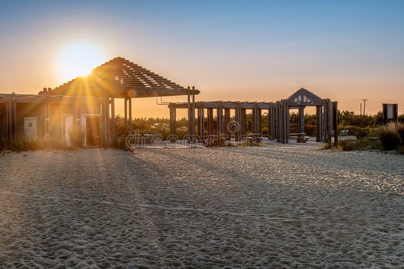 Beach Light stock image. Image of national, area, rays - 289460499