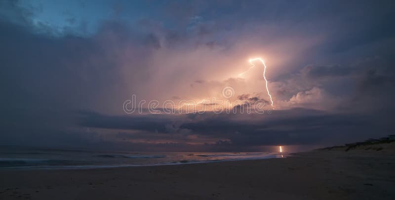 Beach Lightning stock image. Image of nature, landscapes - 1217063