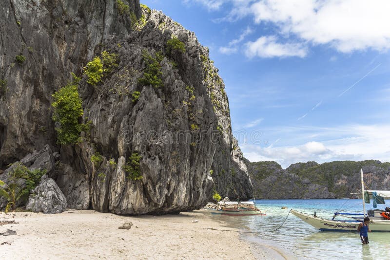 On a Beach with Limestone in the Philippines Editorial Photo - Image of ...