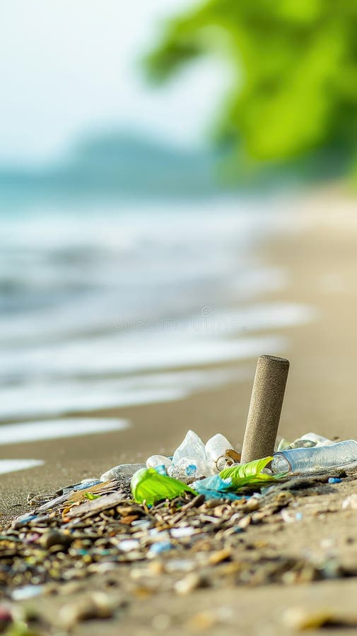 Beach Littered with Plastic Waste, Pollution, Sustainability Challenge ...