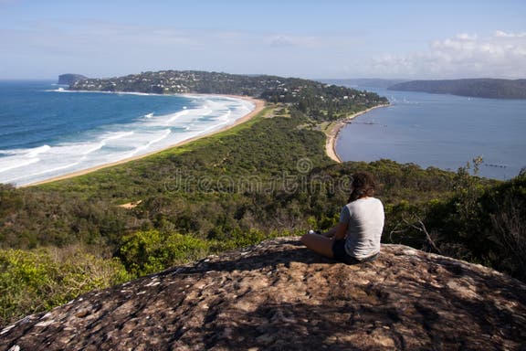 Beach lookout stock image. Image of point, rock, landscape - 9504941