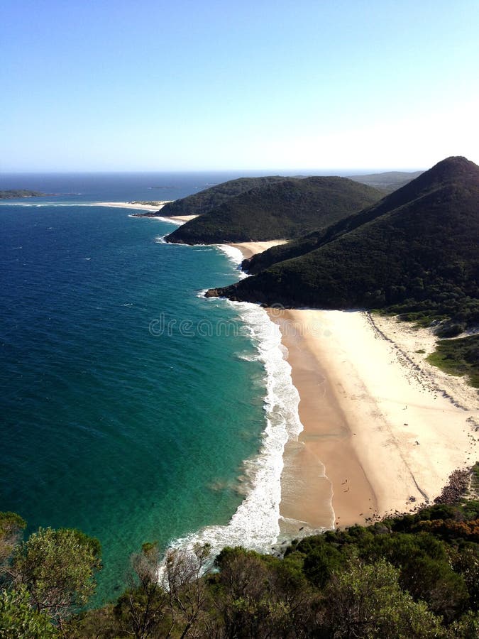 Beach Lookout from Port Stephens Stock Photo - Image of coastal, coast ...