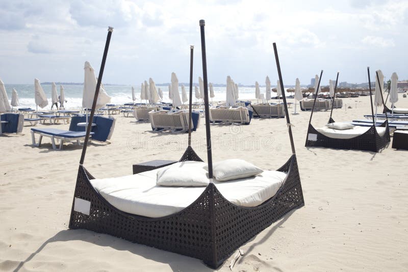 Beach Lounge stock image. Image of holiday, cheerful - 45385811