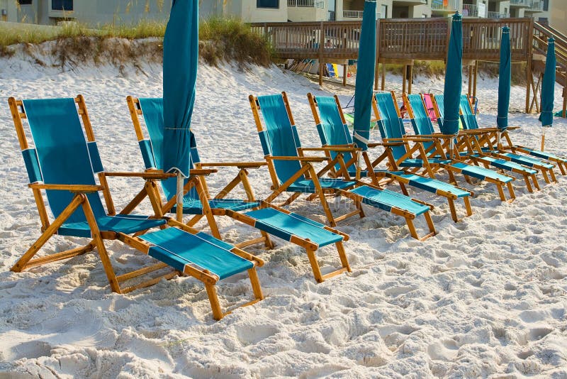 Beach lounge chairs stock photo. Image of enjoy, shore - 10398534