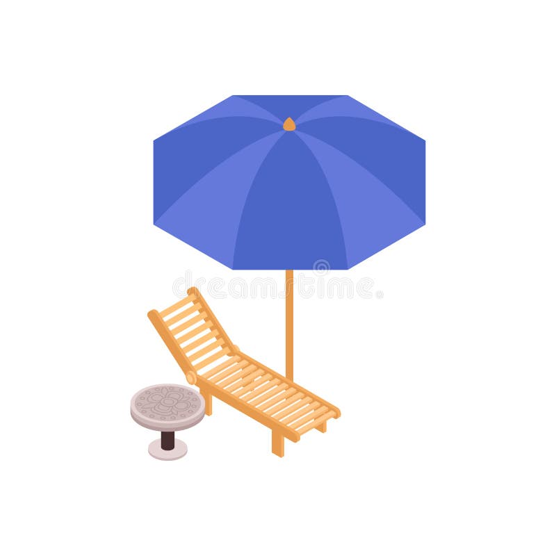 Beach Lounge Icon stock vector. Illustration of vacation - 216632666
