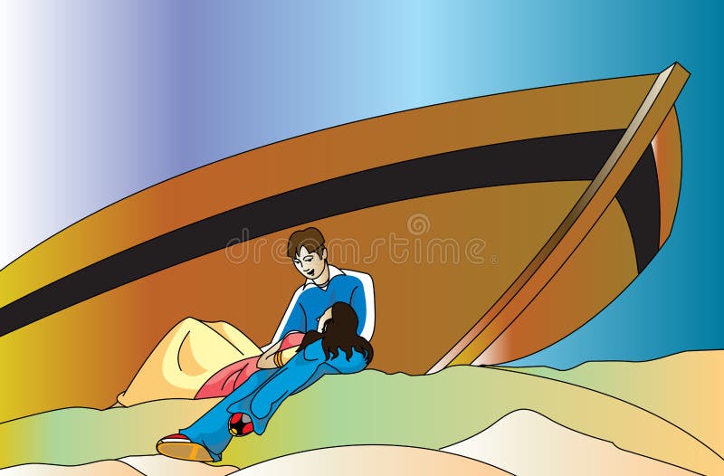 Beach lovers stock vector. Illustration of coast, enjoy - 11012497