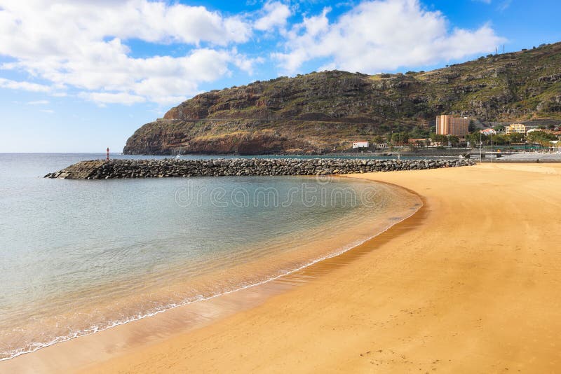 Beach Machico in Madeira, Portugal - Nobody Stock Image - Image of ...