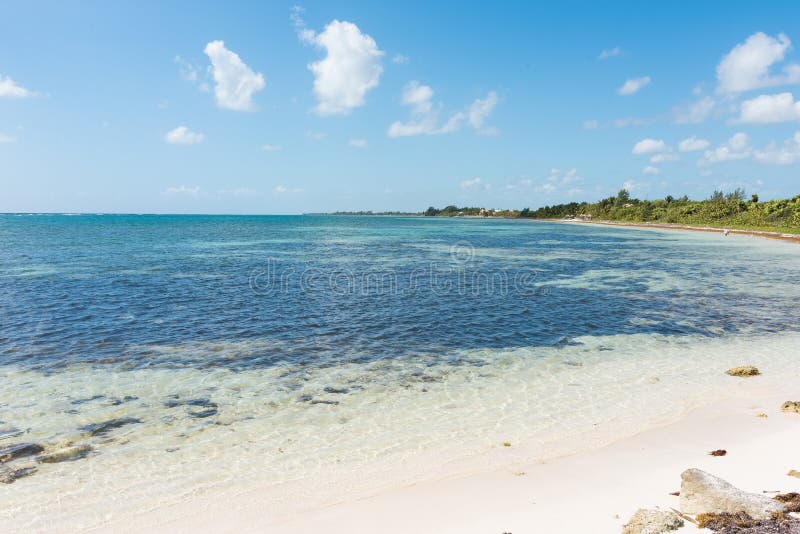 The Beach in Mahahual, Mexico Stock Image - Image of landscape ...