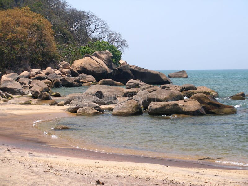 Beach in Malawi stock photo. Image of nature, lake, inlet - 9235442