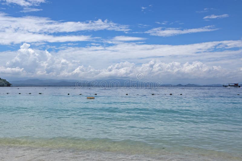 Manukan Island beach view stock photo. Image of lagoon - 255535314