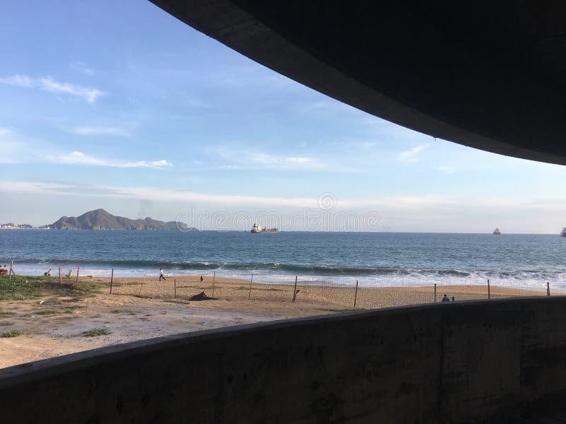 Beach stock photo. Image of boat, mexico, colima, beach - 108853864