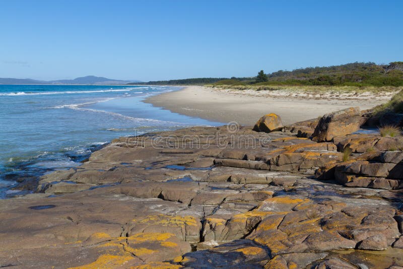 Beach at Marion Bay stock photo. Image of rocks, seaside - 19283410