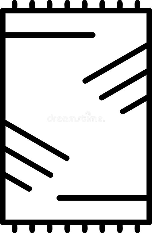 Beach Mat Outline Vector Icon Stock Vector - Illustration of beach ...