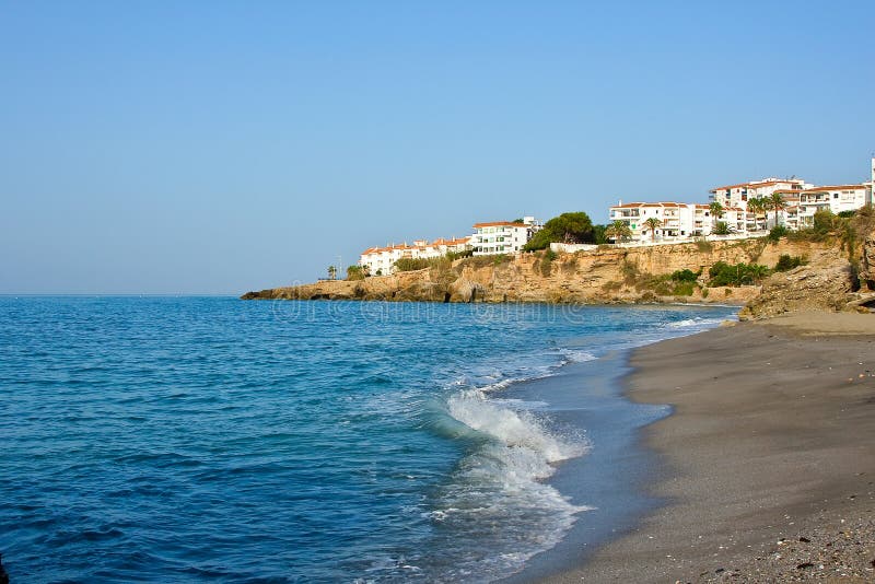 Beach on Mediterranean Sea stock photo. Image of andalusia - 11306766