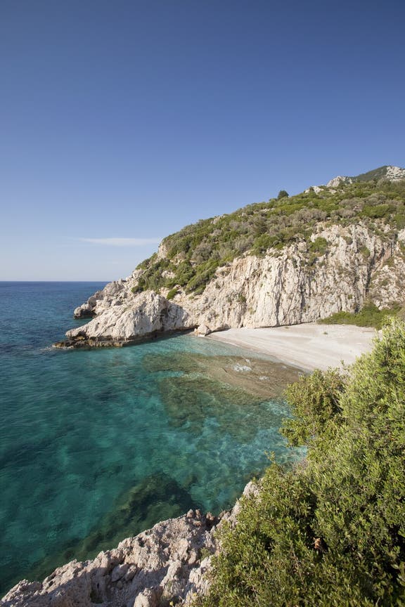 Beach Micro Seitani in Island Samos - Greece Stock Image - Image of ...