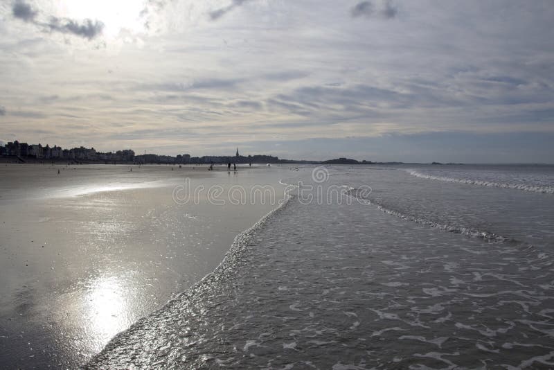Beach in the morning stock image. Image of view, wave - 245927959