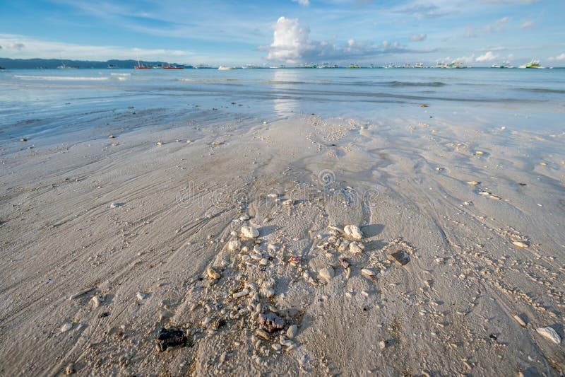Beach at Morning, Philippines. Stock Photo - Image of blue, scenic ...