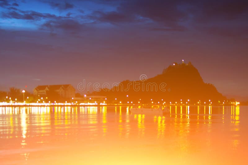 Beach night light stock image. Image of florida, skyline - 98493881