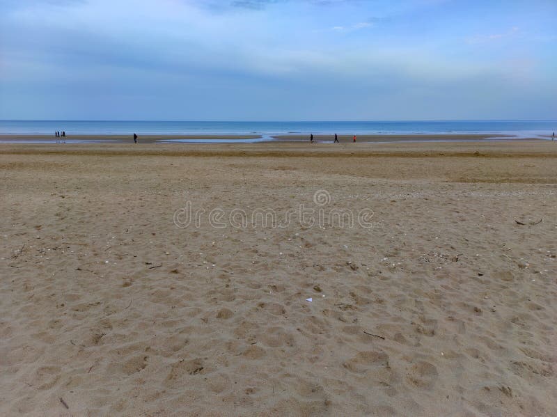 Beach in Normandy stock image. Image of soil, wave, shore - 217405217