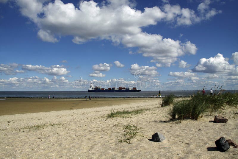 On the Beach of the North Sea Stock Image - Image of germany, saxony ...