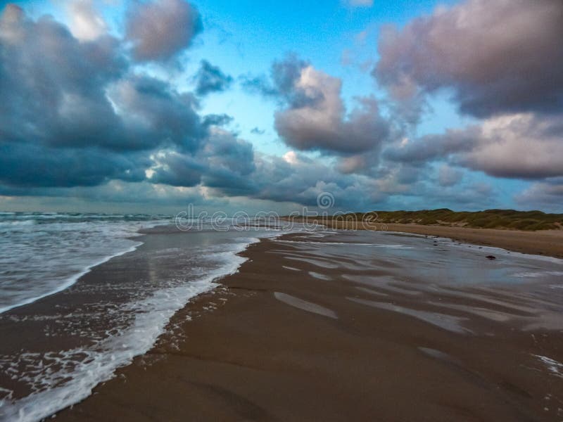 On the Beach of the North Sea in Denmark Stock Photo - Image of shore ...