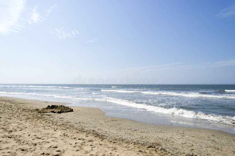 Beach on North Sea, the Netherlands Stock Image - Image of color ...
