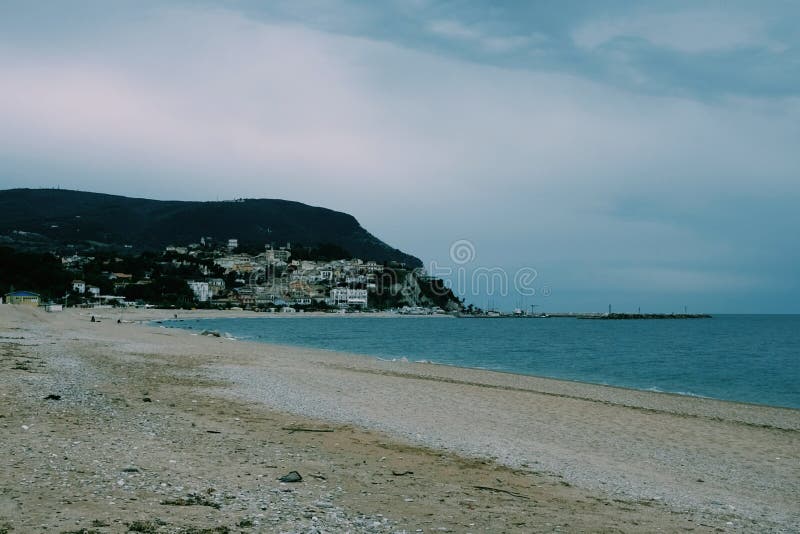 The beach of numana stock image. Image of tourism, empty - 105676715