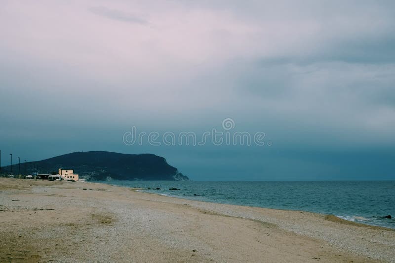 The beach of numana stock image. Image of summer, adriatic - 105676731