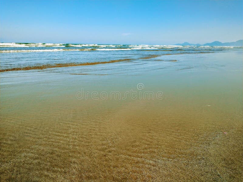 Beach Ocean Brazil Sky Wave Whater Stock Image - Image of mudflat ...