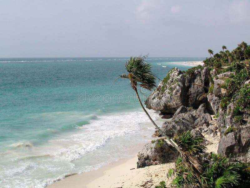 Beach in Mexico stock photo. Image of rocky, cliffs - 197222762