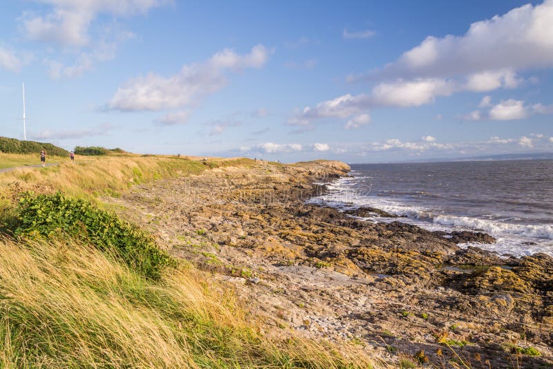 Beach and ocean in Wales. stock photo. Image of beach - 163200258