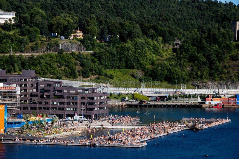 Beach in Oslo editorial photo. Image of wather, aquapark - 75569441