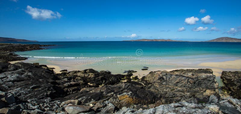 Beach in the Outer Hebrides Stock Image - Image of hebrides, water ...