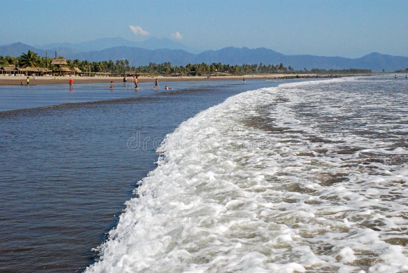 Beach on the Pacific Ocean in Mexico Stock Photo - Image of coast ...