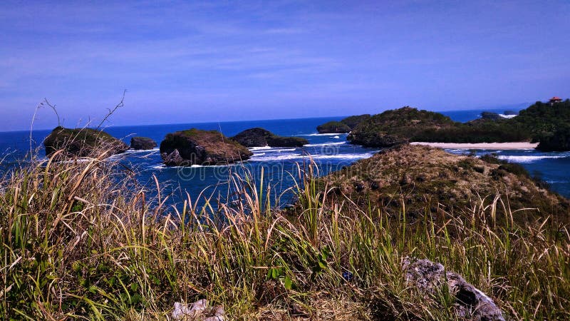 Beach at Pacitan stock image. Image of wave, cloud, pacitan - 221916757