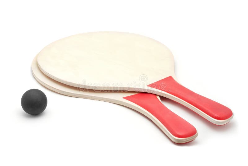 Beach paddles and ball stock image. Image of wooden, activity - 44679937