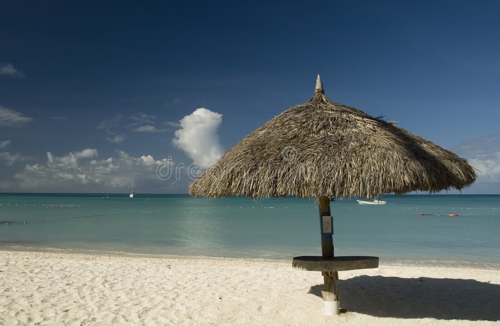 Beach palapes stock image. Image of waves, tropical, summer - 400291