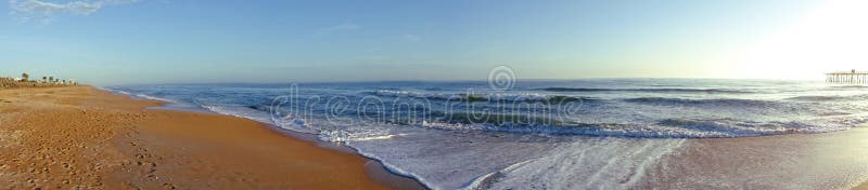 Beach Panoramic View stock image. Image of immobile, palms - 97321775