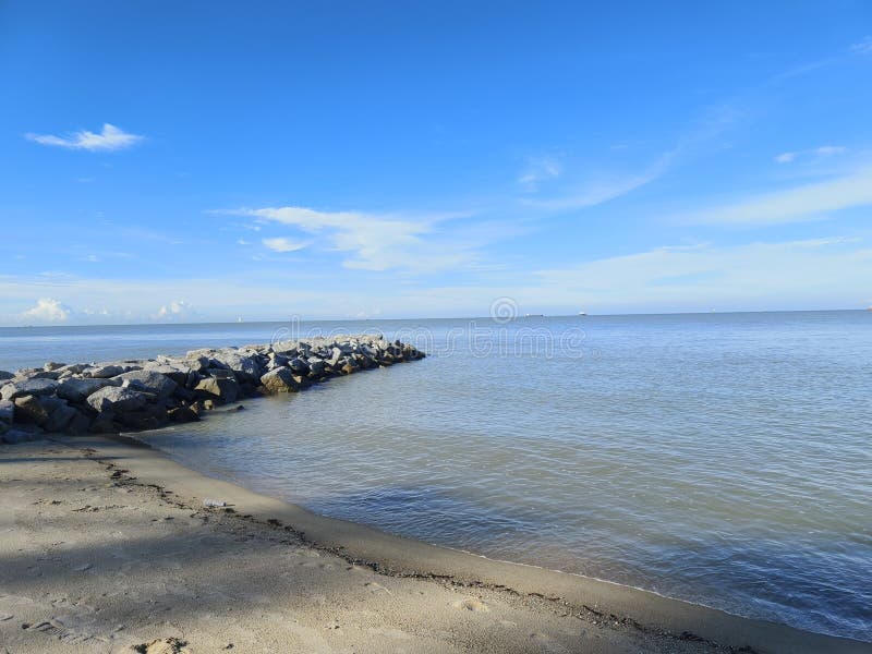 Beach at Pantai Puteri Melaka Stock Image - Image of melaka, beach ...