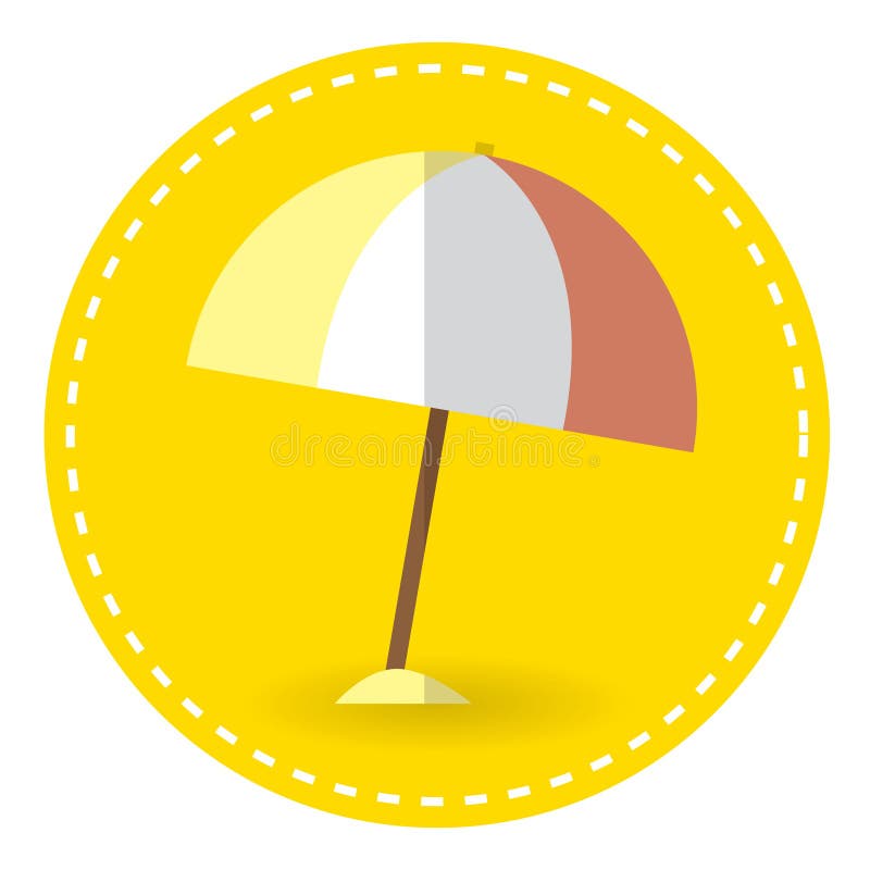 Beach Parasol. Vector Illustration Decorative Design Stock Vector ...